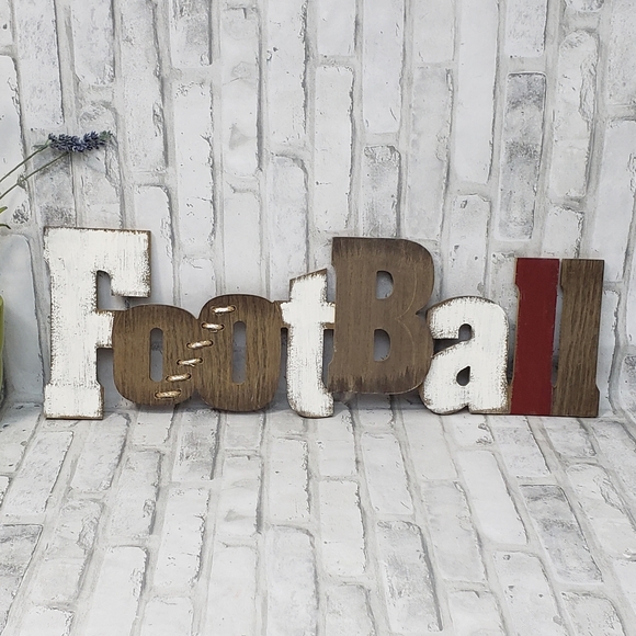 Hobby Lobby | Wall Decor | Football Wood Wall Decor | Poshmark